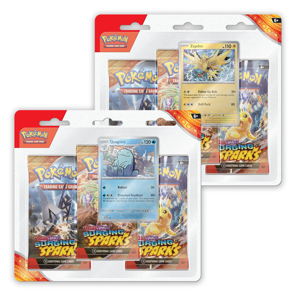 Pokemon TCG: Scarlet & Violet Surging Sparks - 3 Pack Blister – Romulus ...