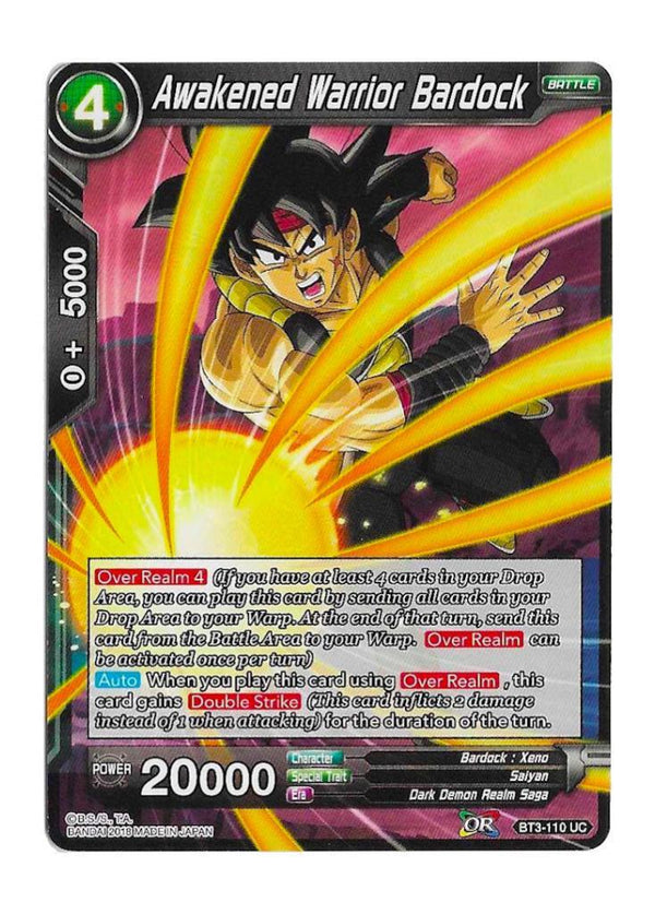 Dragon Ball Super CG: Awakened Warrior Bardock BT3-110 - Cross Worlds ...